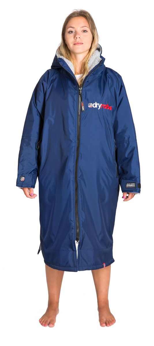 Dryrobe Long Sleeve Changing Robe - Navy/ Grey – Brighton Watersports